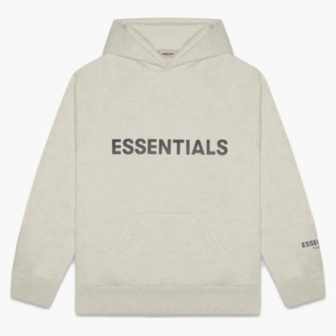 Fear Of God Essentials 3D Silicon Applique Pullover Hoodie Oatmeal Heather – bei HYPENEEDZ kaufen