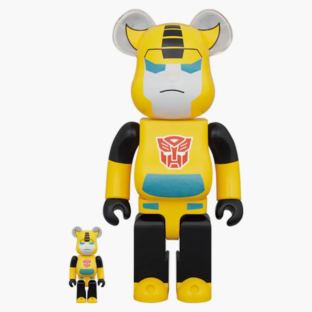 Kaufe den Bearbrick Transformers Bumblebee 100% & 400% Set | bei Hypeneedz