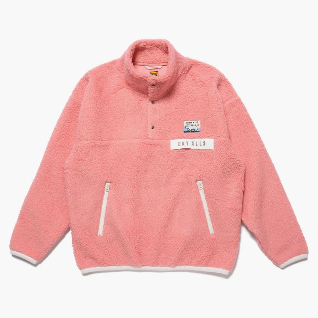 Human made fleece sweater pink - buy from Hypeneedz