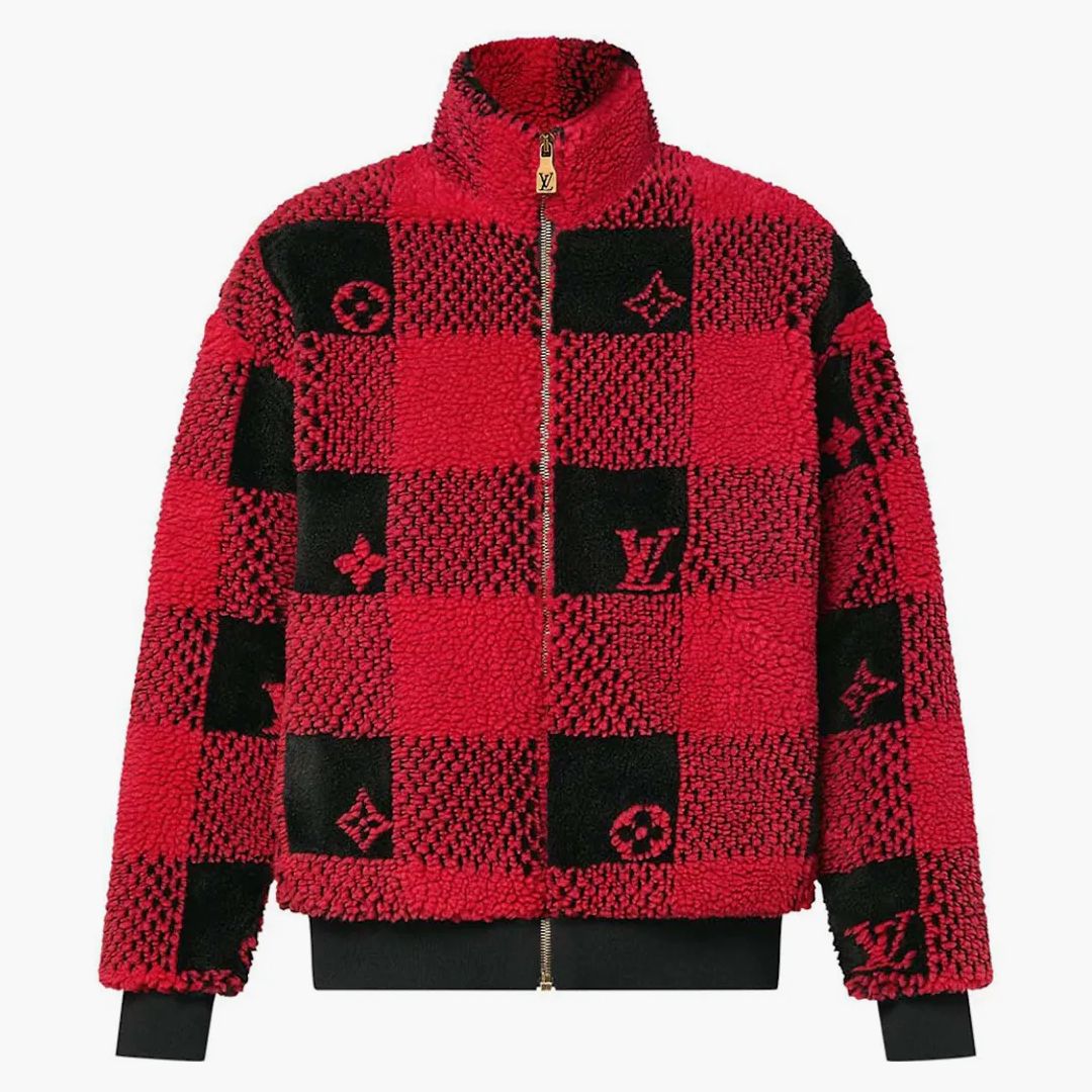 Louis Vuitton Damier Fleece Blouson Red Plaid - Buy at Hypeneedz