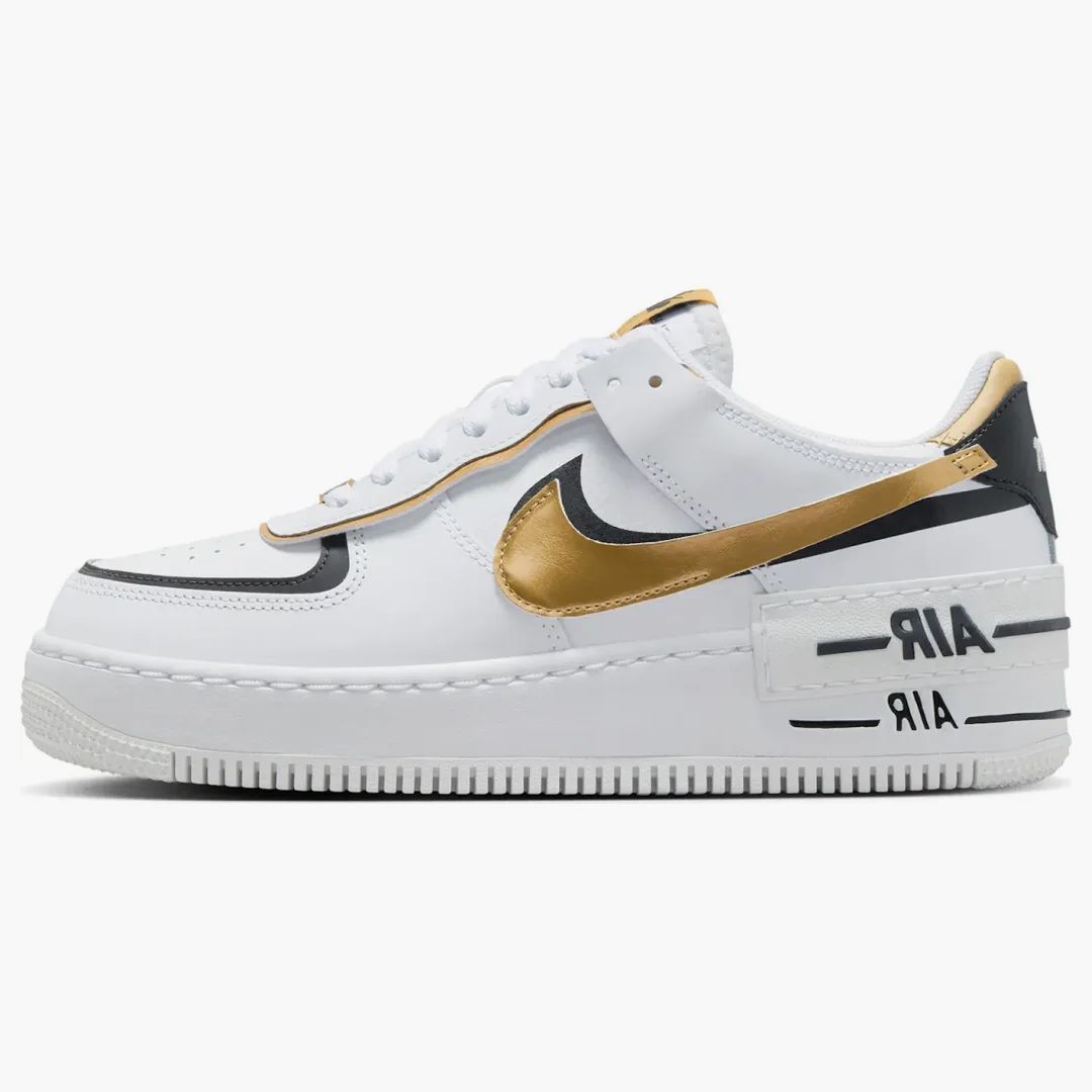 Nike AF1 Low Shadow White Black Metallic Gold – bei HYPENEEDZ kaufen