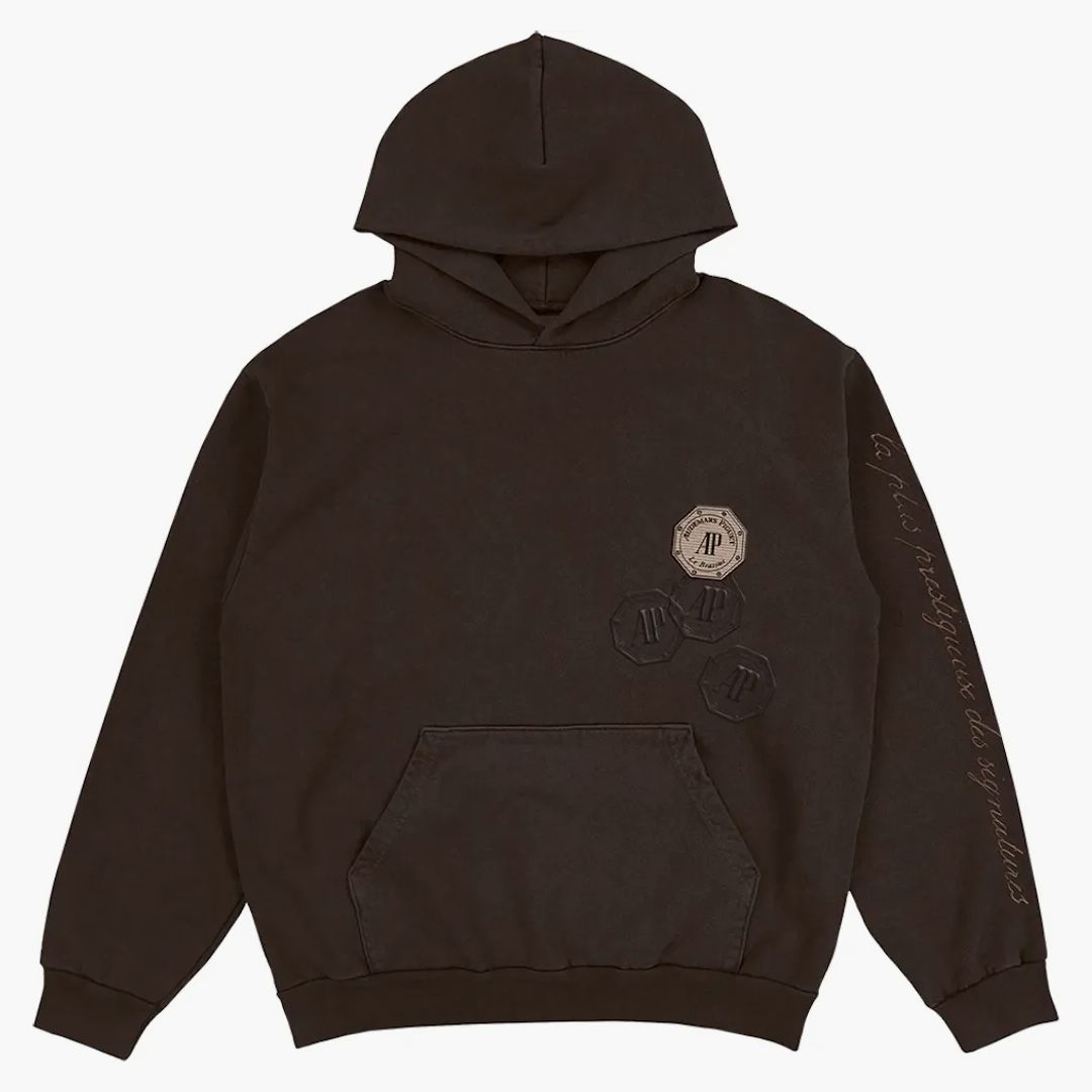 Kaufe den Travis Scott Cj X Audemars Piguet Emblem Hoodie Dark Brown ...